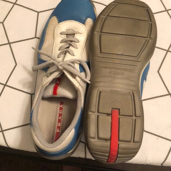 Prada | Shoes | Prada Newac Leather And Mesh Shoes Size | Poshmark